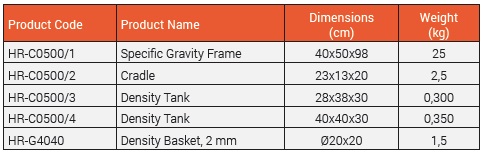 SPECİFİC GRAVİTY FRAME (BOUYANCY BALANCE SYSTEM)