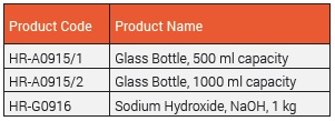 COLOUR STANDARD CHART (ORGANİC IMPURİTİES TEST SET)